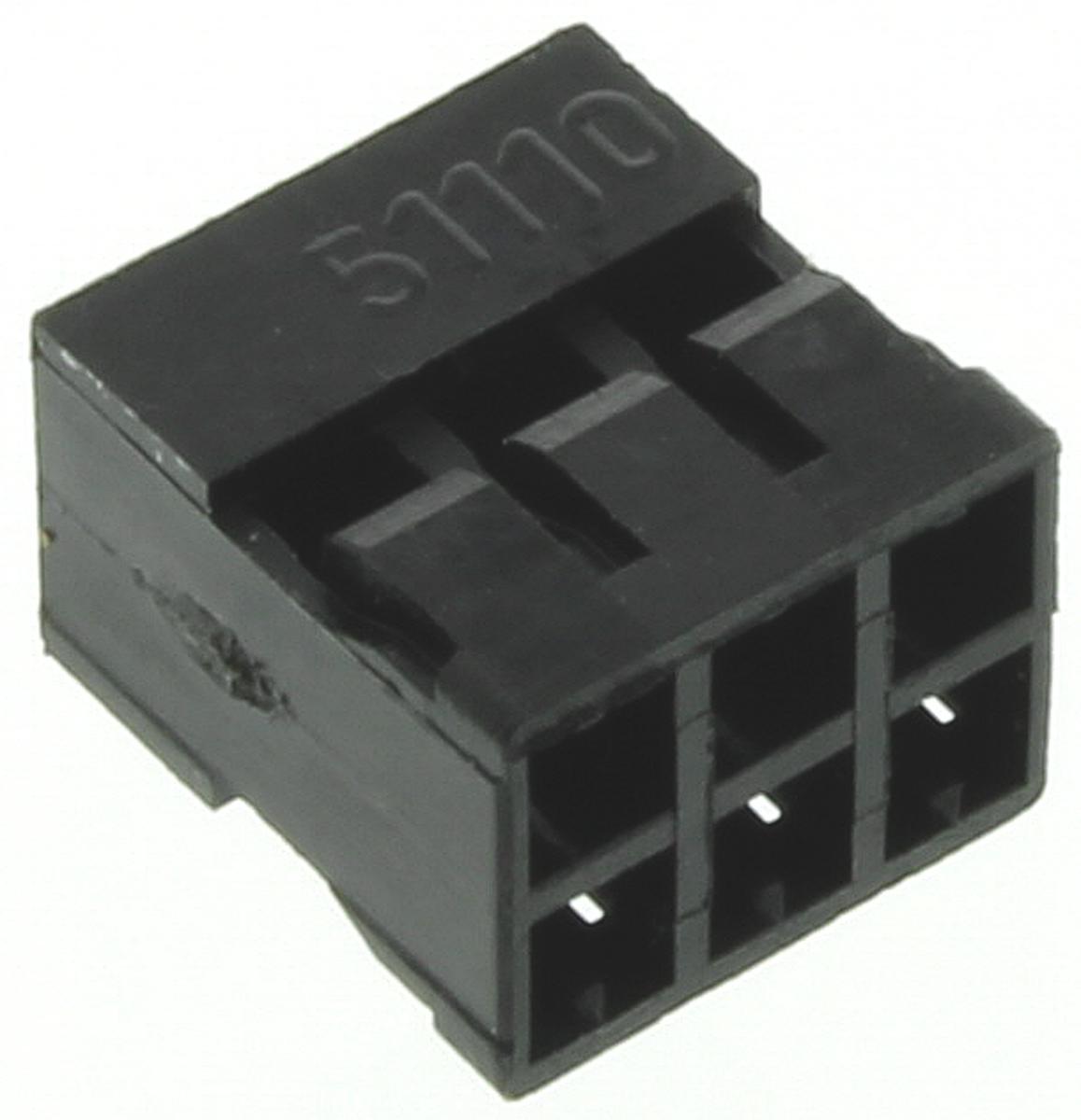 Molex MILLI-GRID 51110, 2mm Pitch, 6 Way, 2 Row Female Connector Housing | 51110-0660 ...