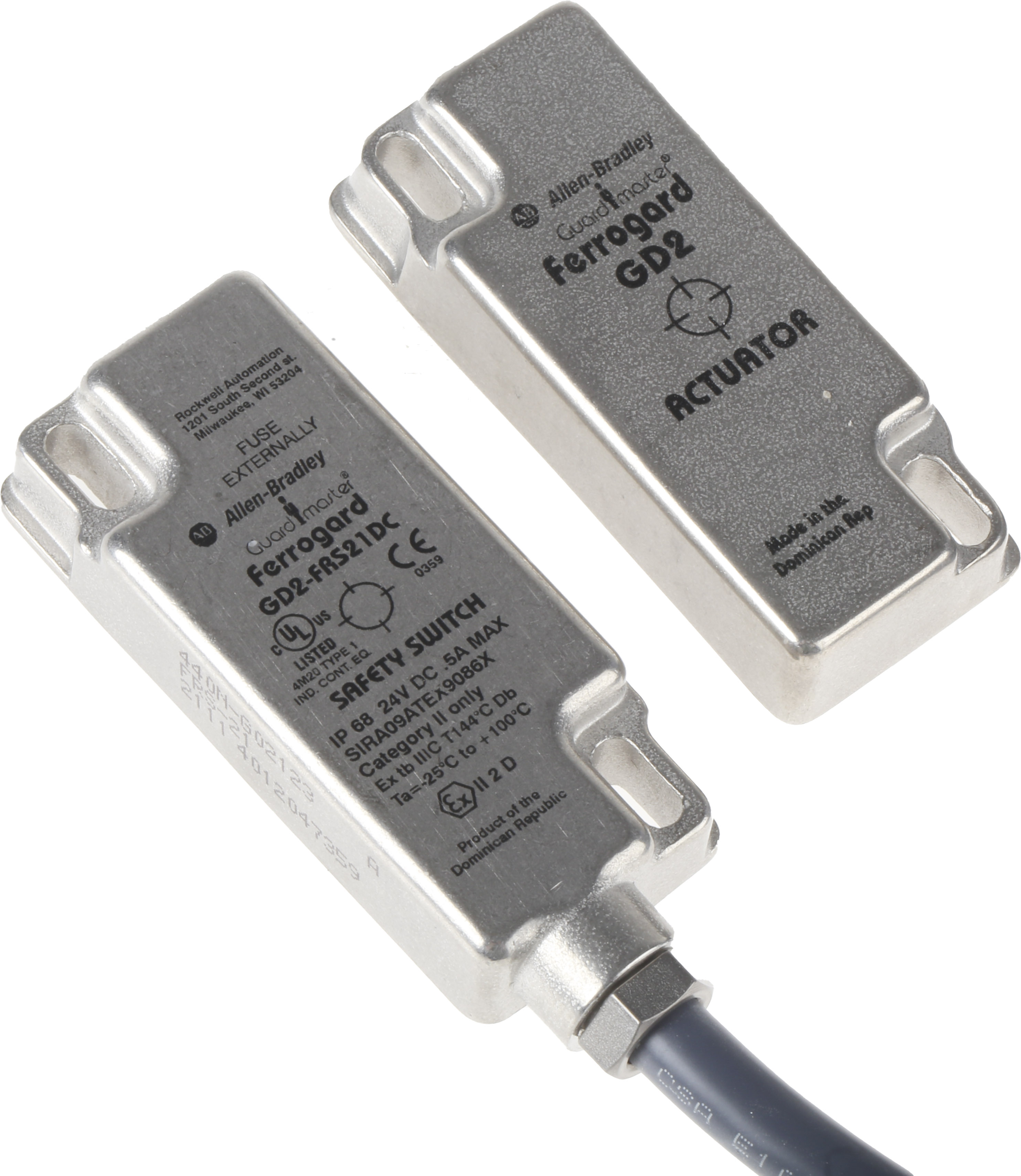 Ferrogard 440N Magnetic Safety Switch, Coded Actuator, Stainless Steel ...