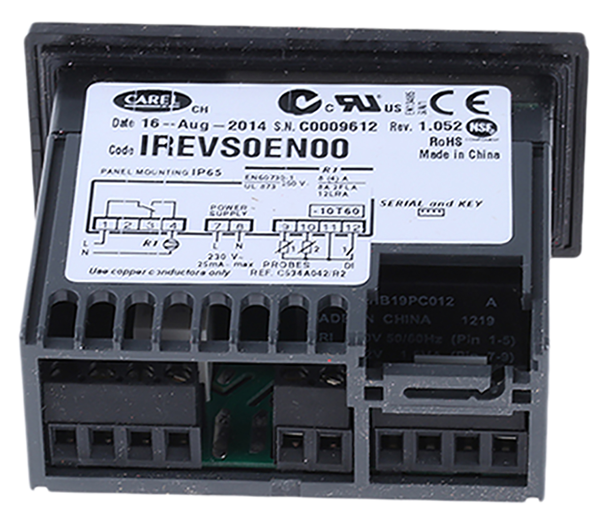 Carel IR33+ On/Off Temperature Controller, 76.2 X 34.7mm, NTC Input ...