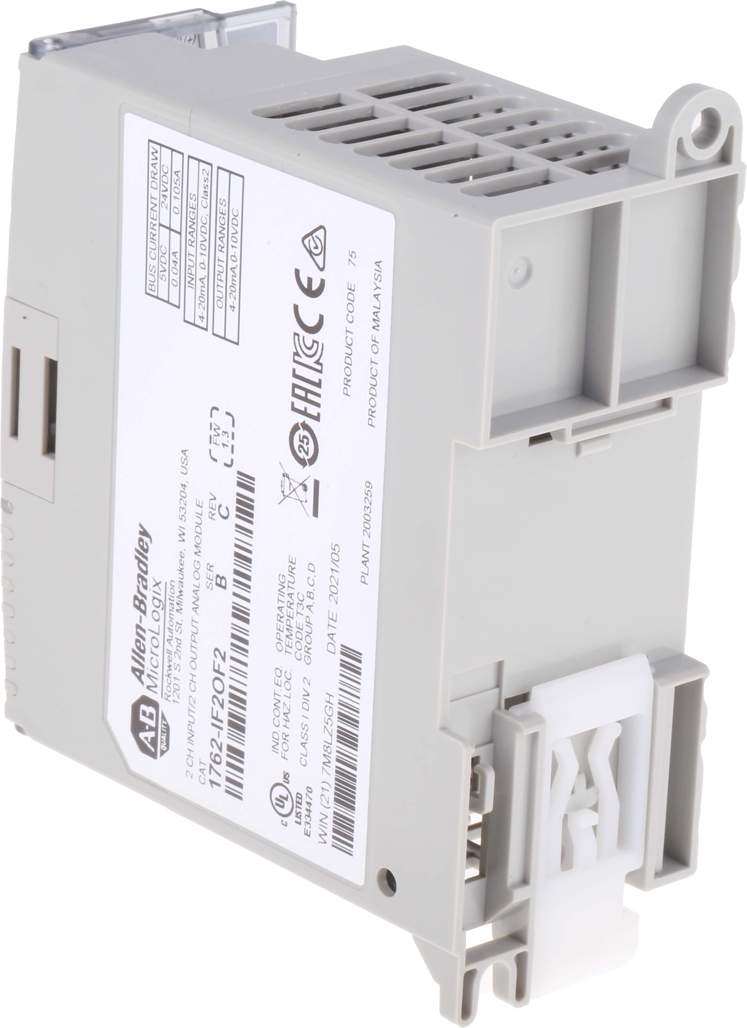 Allen Bradley | 1762-IF20F2 | PLC I/O Module For Use With MicroLogix 1200 Series | PLC ...