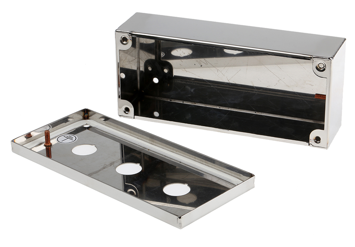 ABB Compact Push Button Enclosure, 3 Hole, 22mm diameter Stainless ...