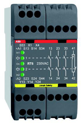 ABB RT6 24 V Ac Safety Relay Single Or Dual Channel With 4 Safety ...