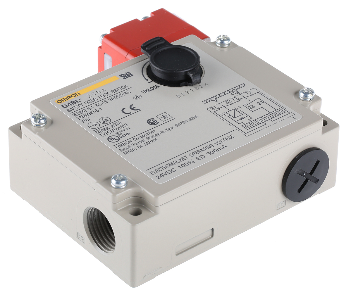 D4BL Solenoid Interlock Switch Power to Unlock 24 V dc | D4BL-2CRA | ET13852216 | Enrgtech LTD