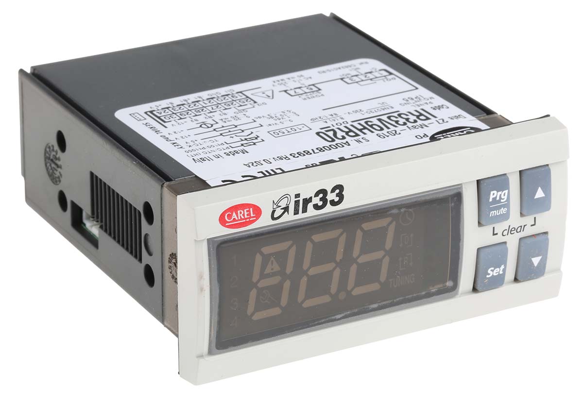 Carel IR33 PID Temperature Controller, 76.2 X 34.2mm, 4 Output Relay ...