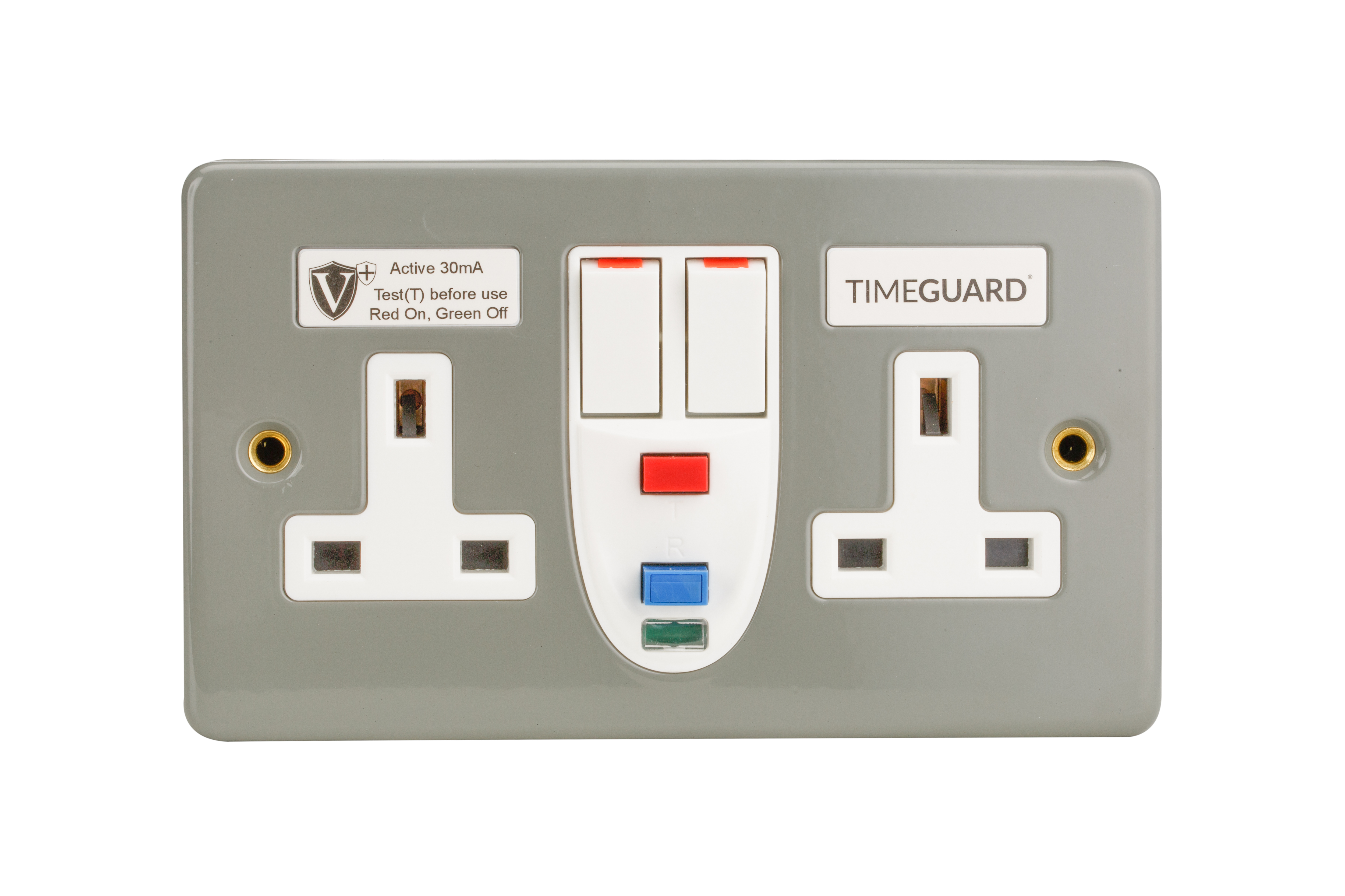 Timeguard 30A, BS Fixing, Active RCD Socket, Plastic, Surface Mount ...