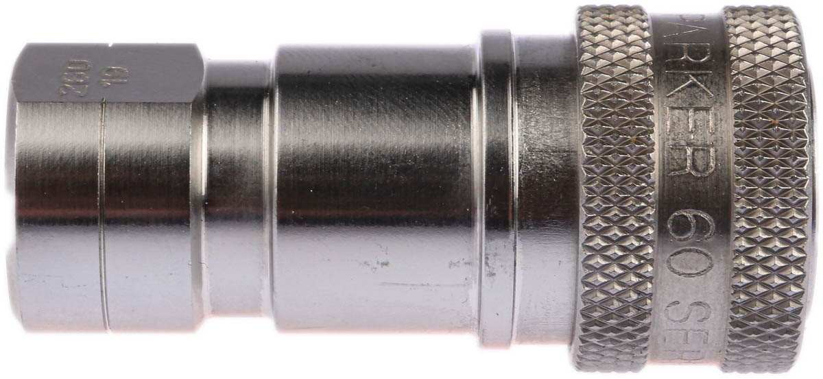 Parker SH2-62-BSPP, Stainless Steel Female Hydraulic Quick Connect ...