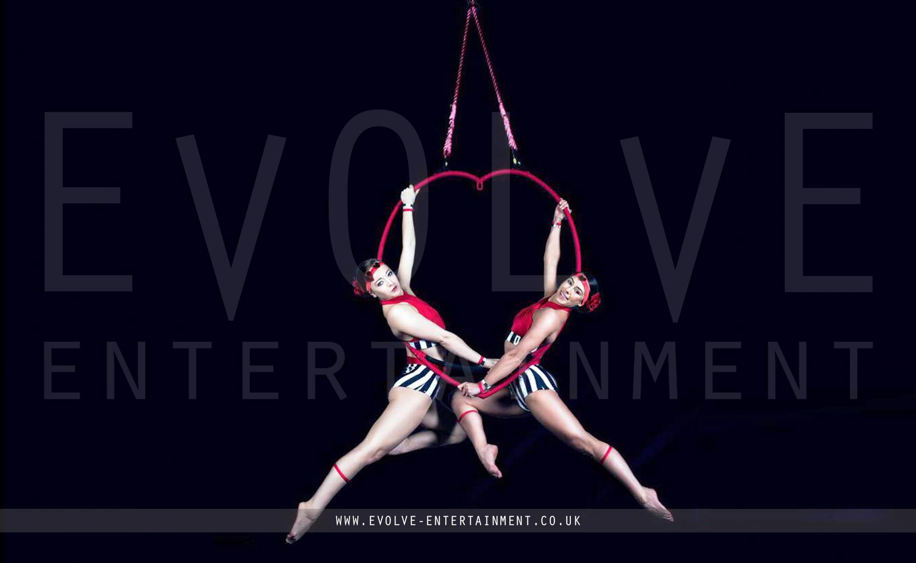Aerial Heart Duo Hoop | Aerial Performers for Events