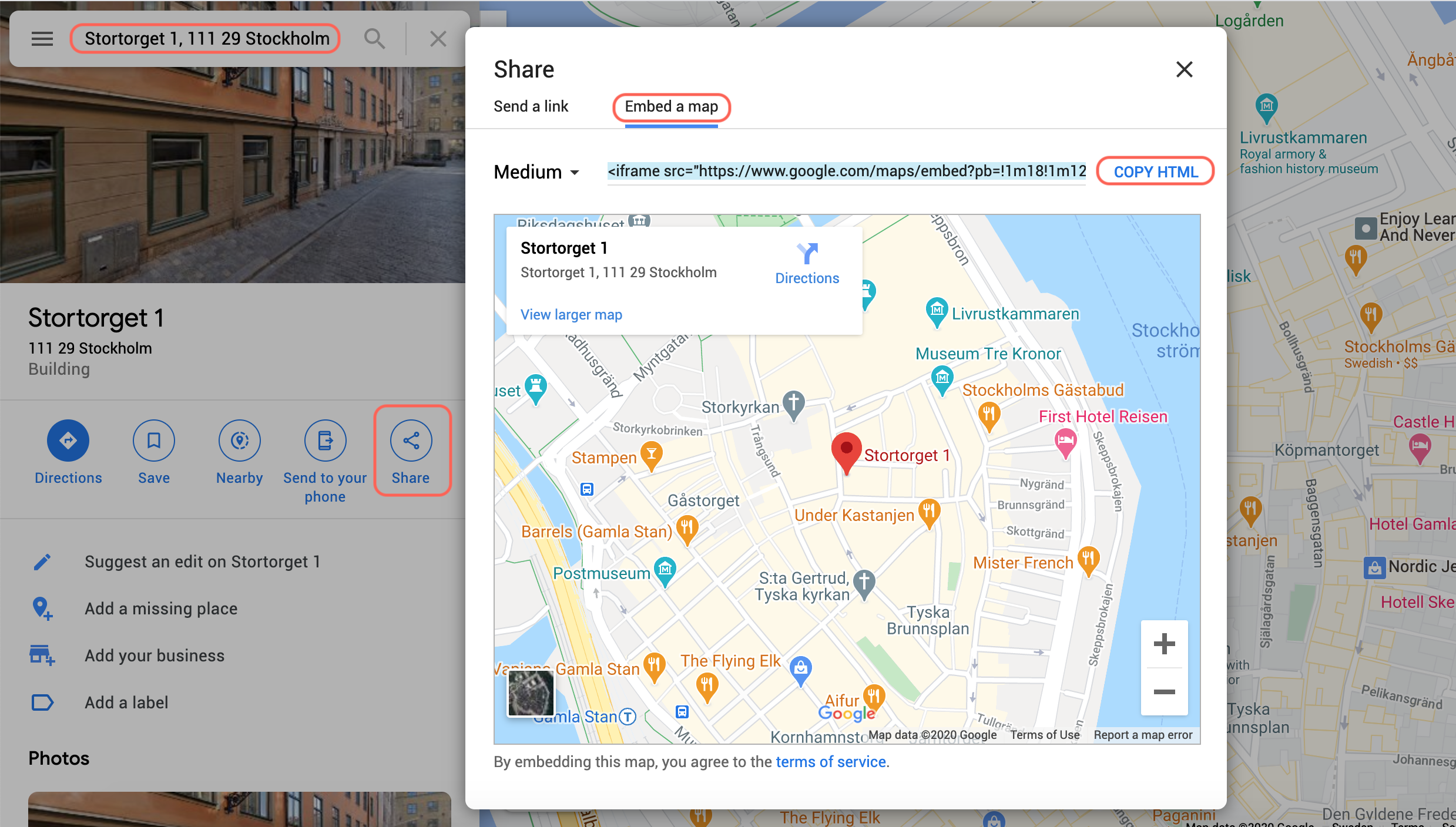 Embed A Google Map Portfoliobox 4