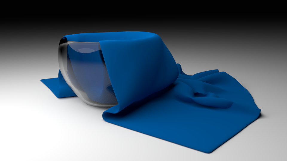 Cloth draping simulation