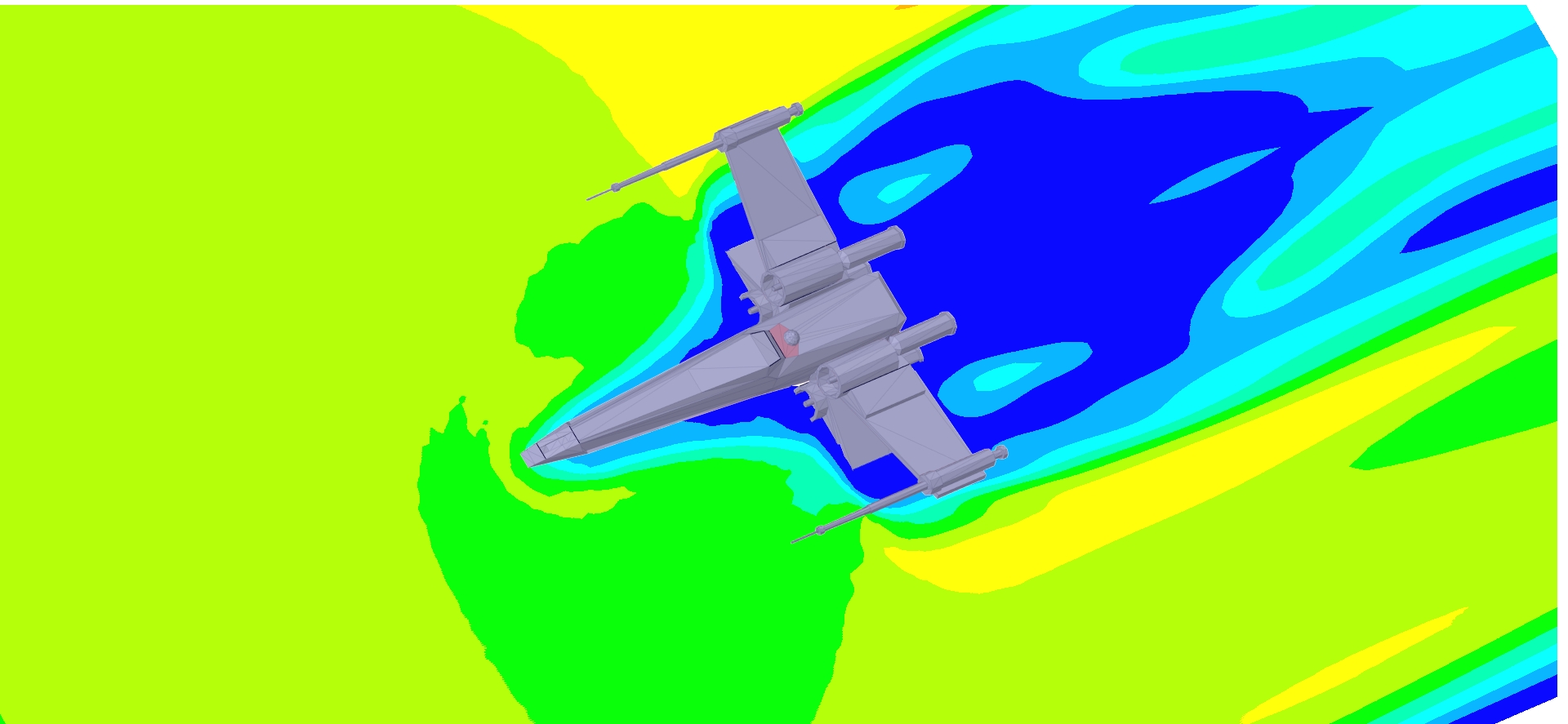 Star Wars X-Wing Simulation | CFD Simulations | FetchCFD