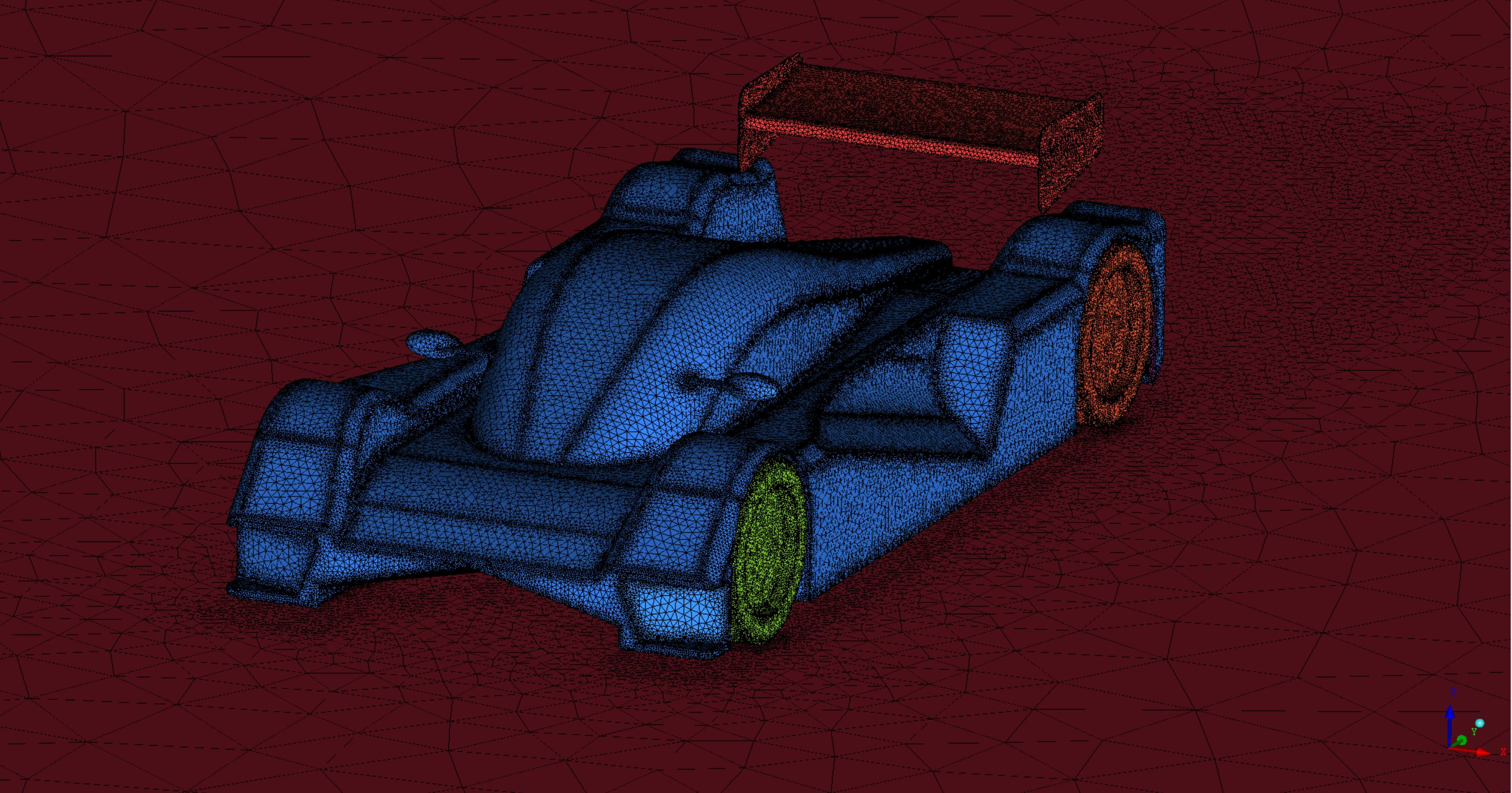 Racing Car Mesh For Simulation | Mesh for CFD and FEA | FetchCFD