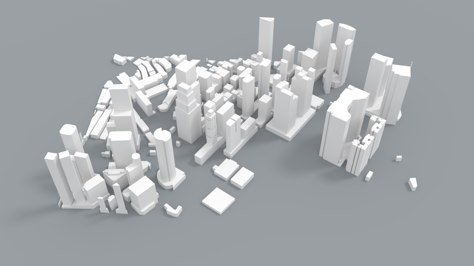 Singapore Skyline 3D Model | 3D Models | FetchCFD