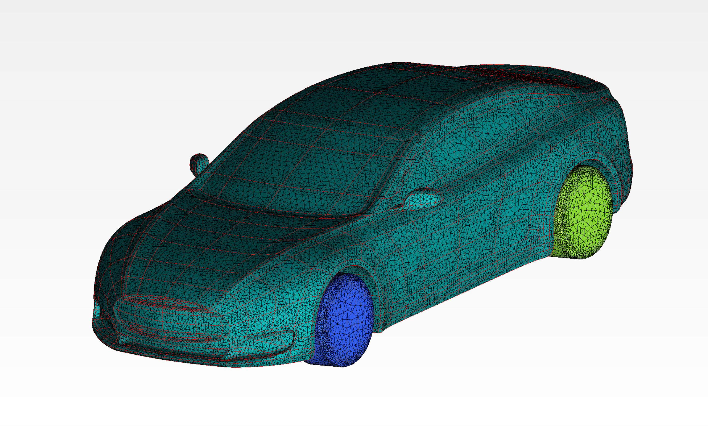 Tesla Model S Mesh for CFD Study | Mesh for CFD and FEA | FetchCFD
