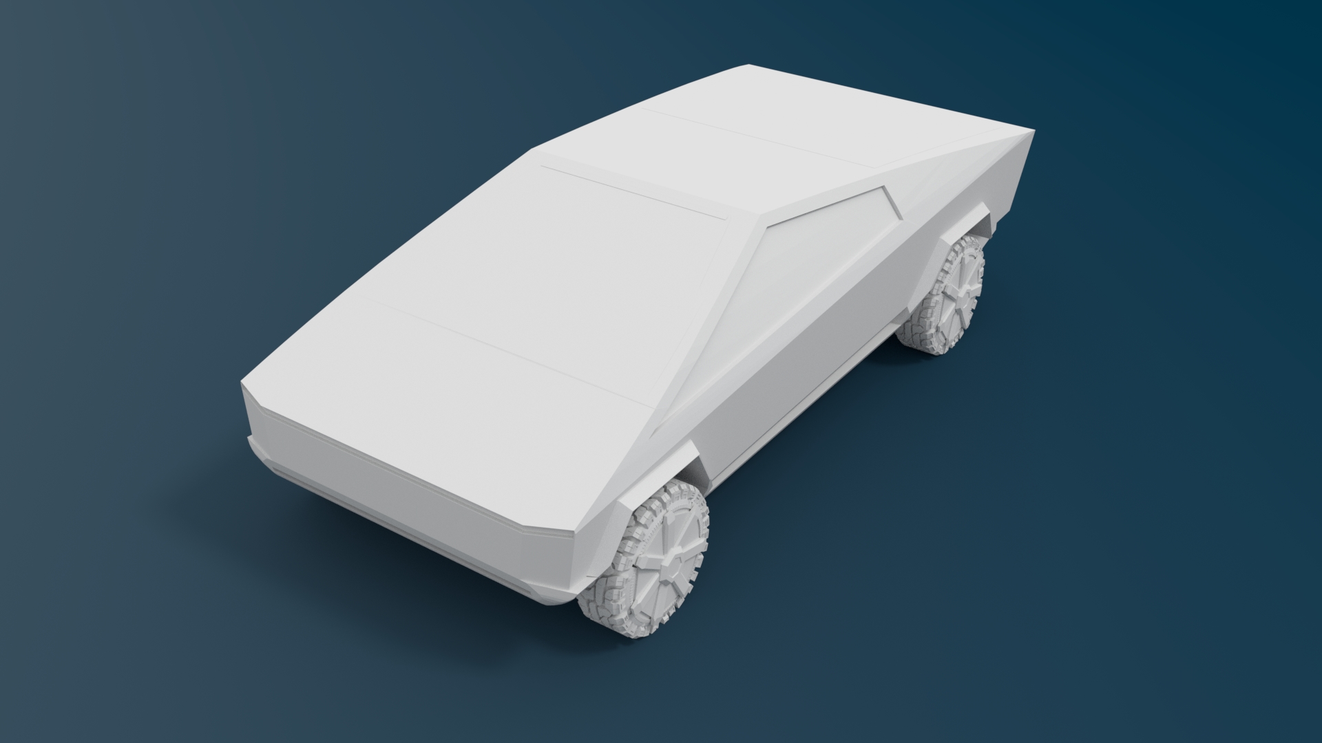 Tesla Cybertruck 3D CAD Model for Aerodynamics Study in 3D - Free 3D ...