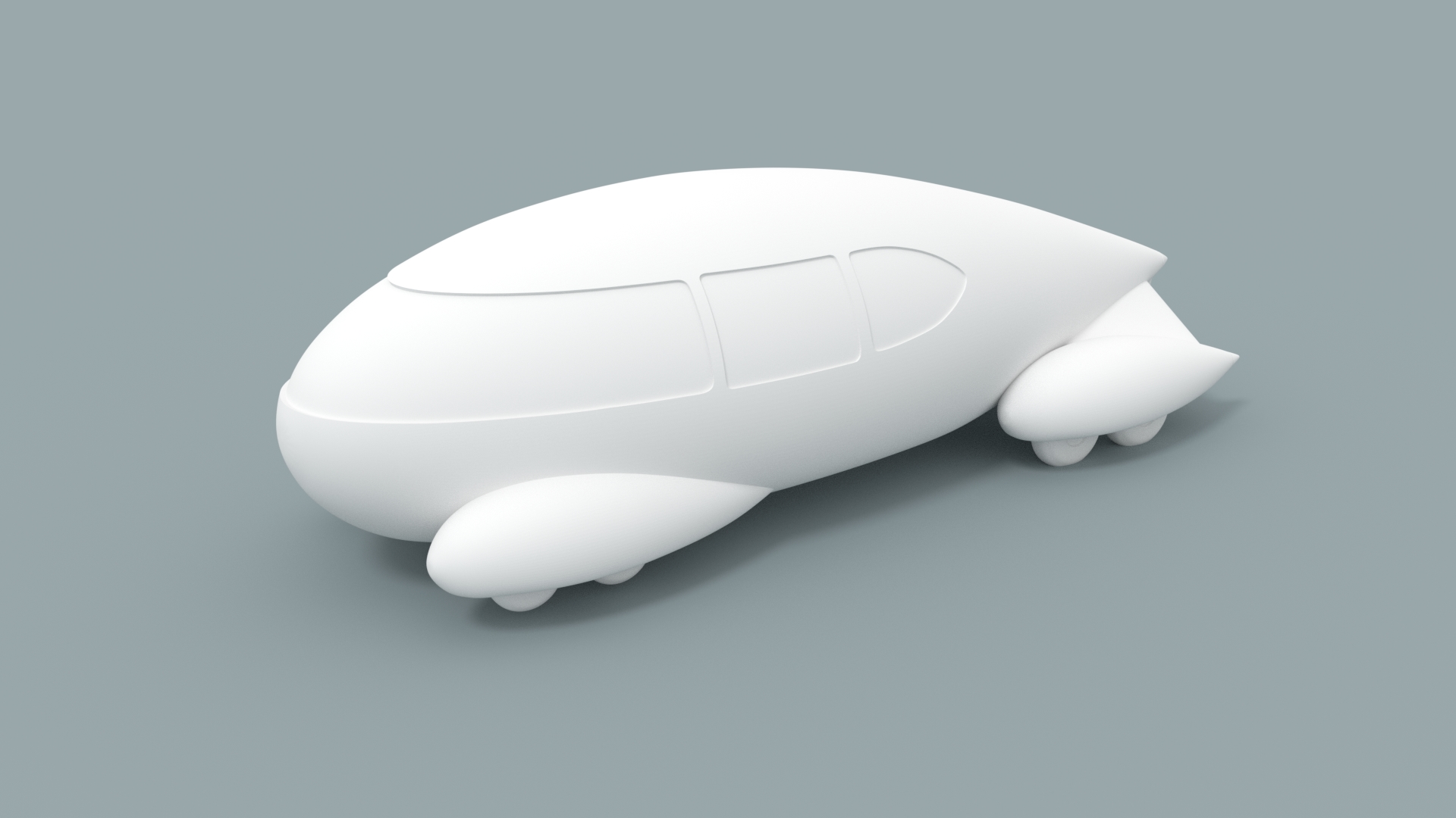 3D Model of teardrop-shaped automobile design by Bel Geddes | 3D Models ...