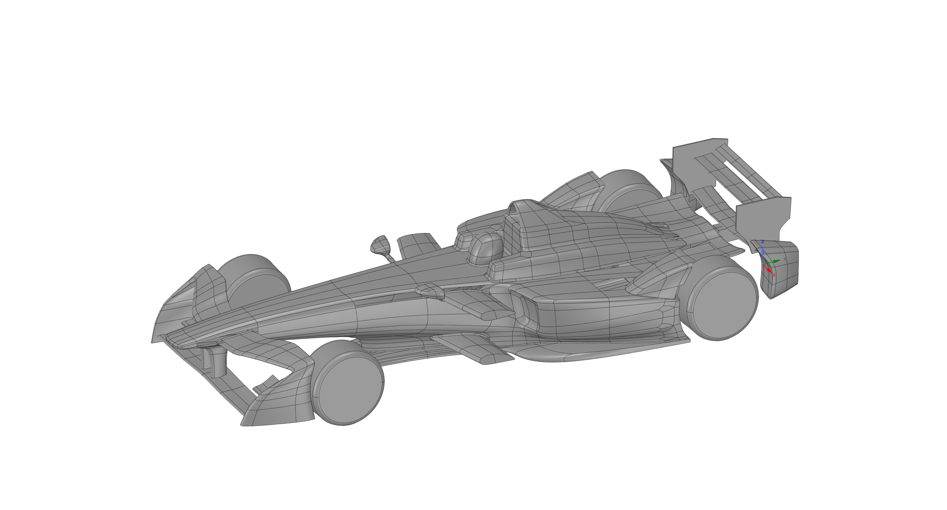 Formula E Race Car CAD Model for CFD | 3D Models | FetchCFD