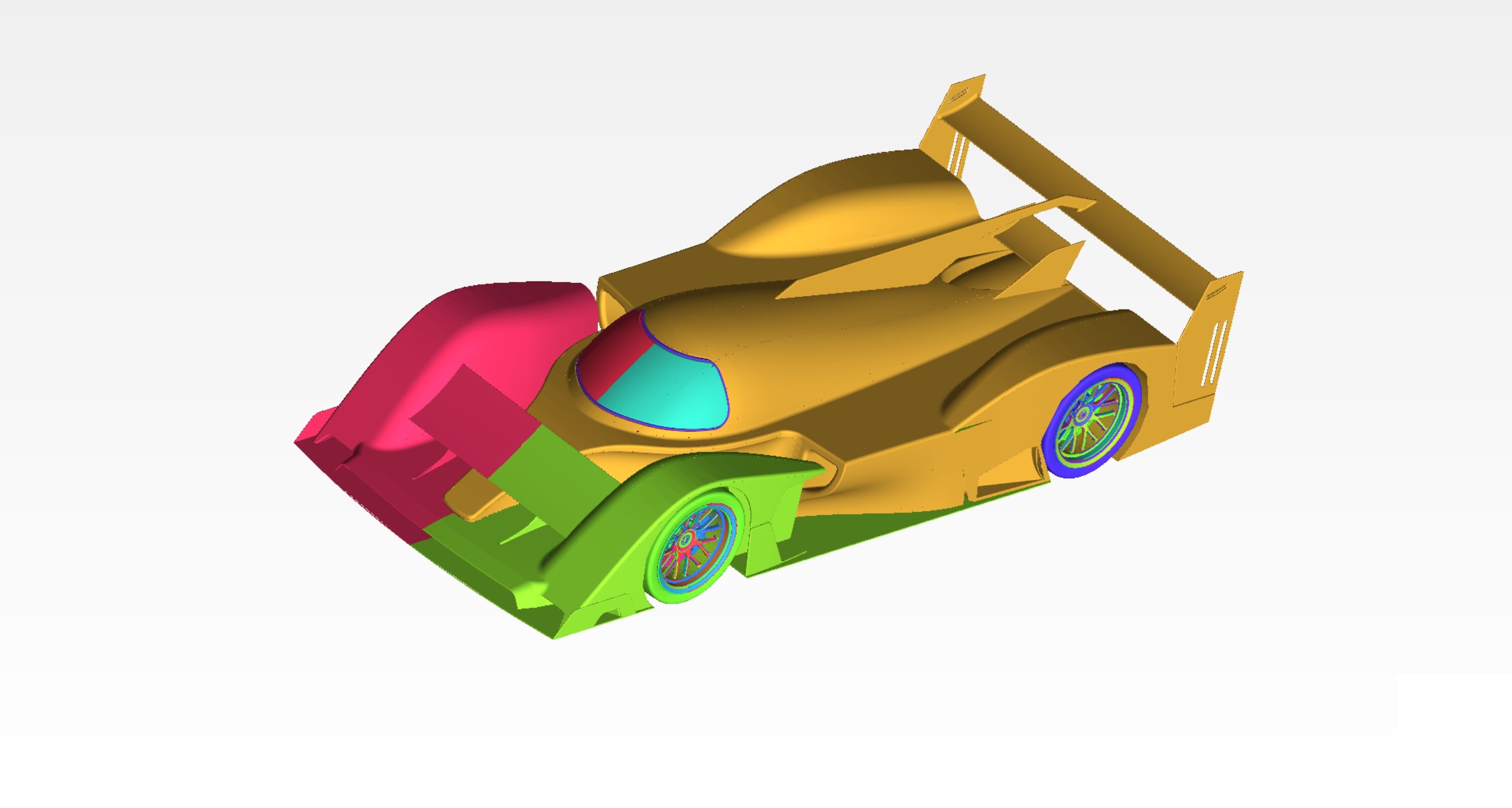 CFD Simulation Mesh LMP Car | Mesh for CFD and FEA | FetchCFD