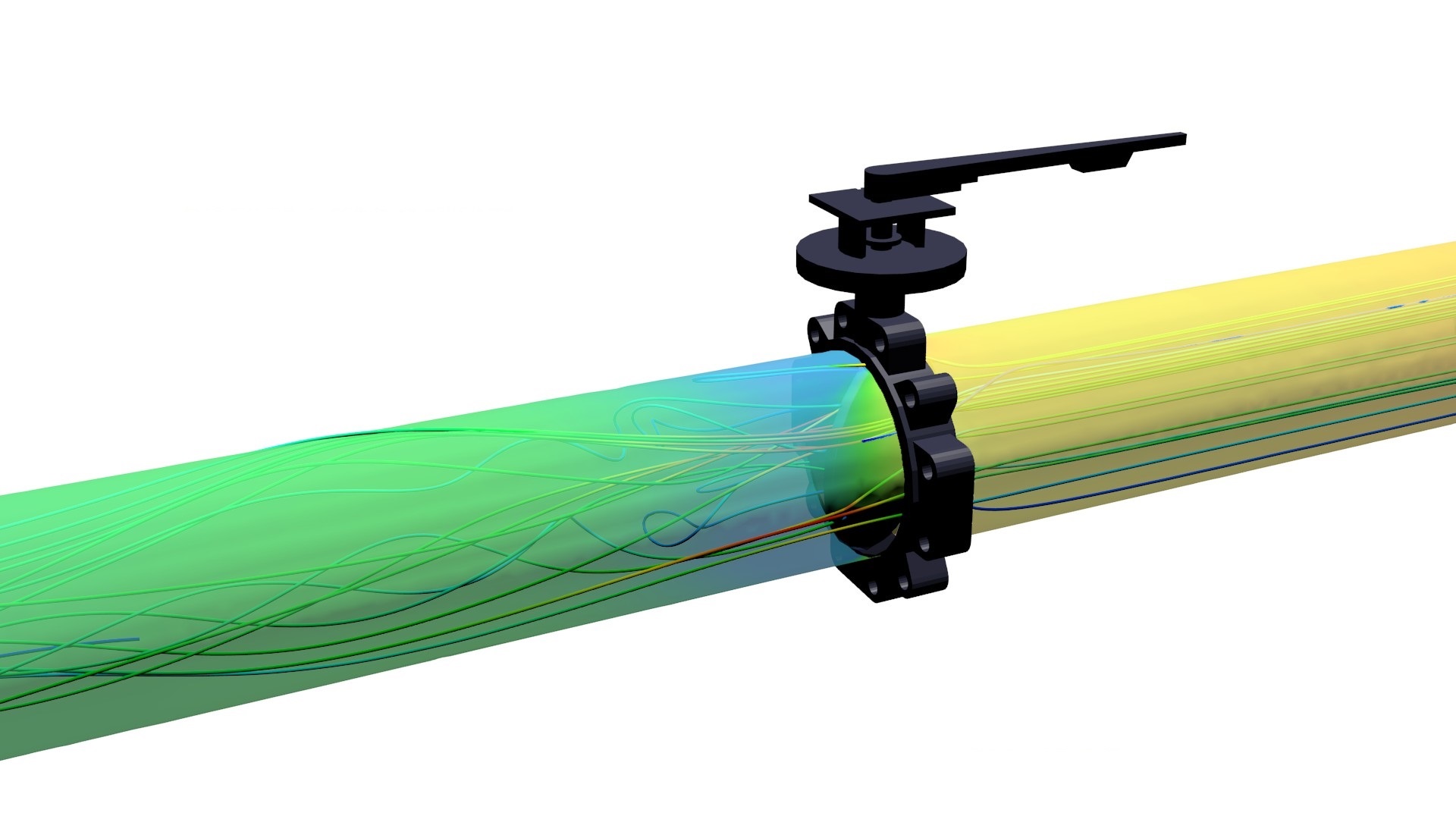 Butterfly valve simulation with ANSYS CFX | CFD Simulations | FetchCFD