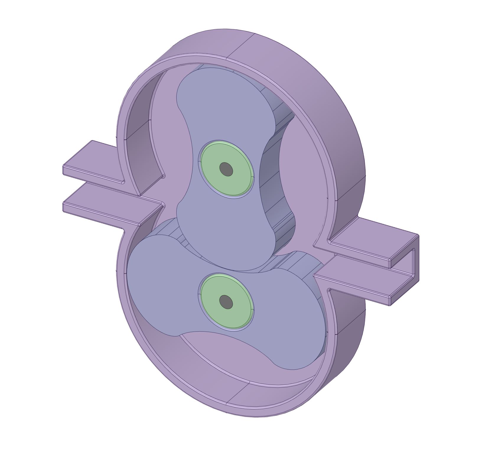 2 Leaves Rotor Lobe Pump 3D Model in 3D - Free 3D Model - .glb .gltf ...