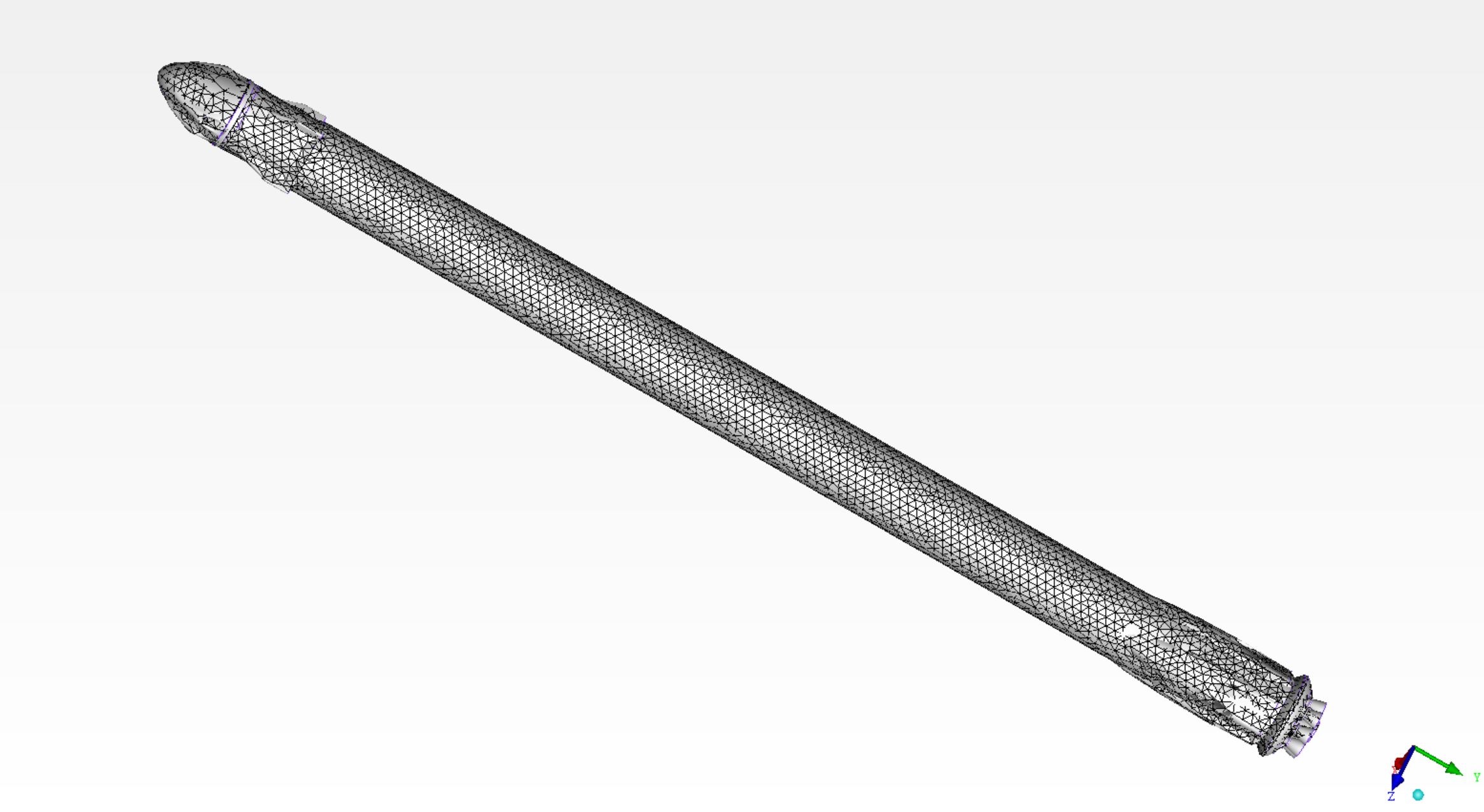 Flow Simulation Mesh Spacex Falcon 9 Mesh For Cfd And Fea Fetchcfd 5782