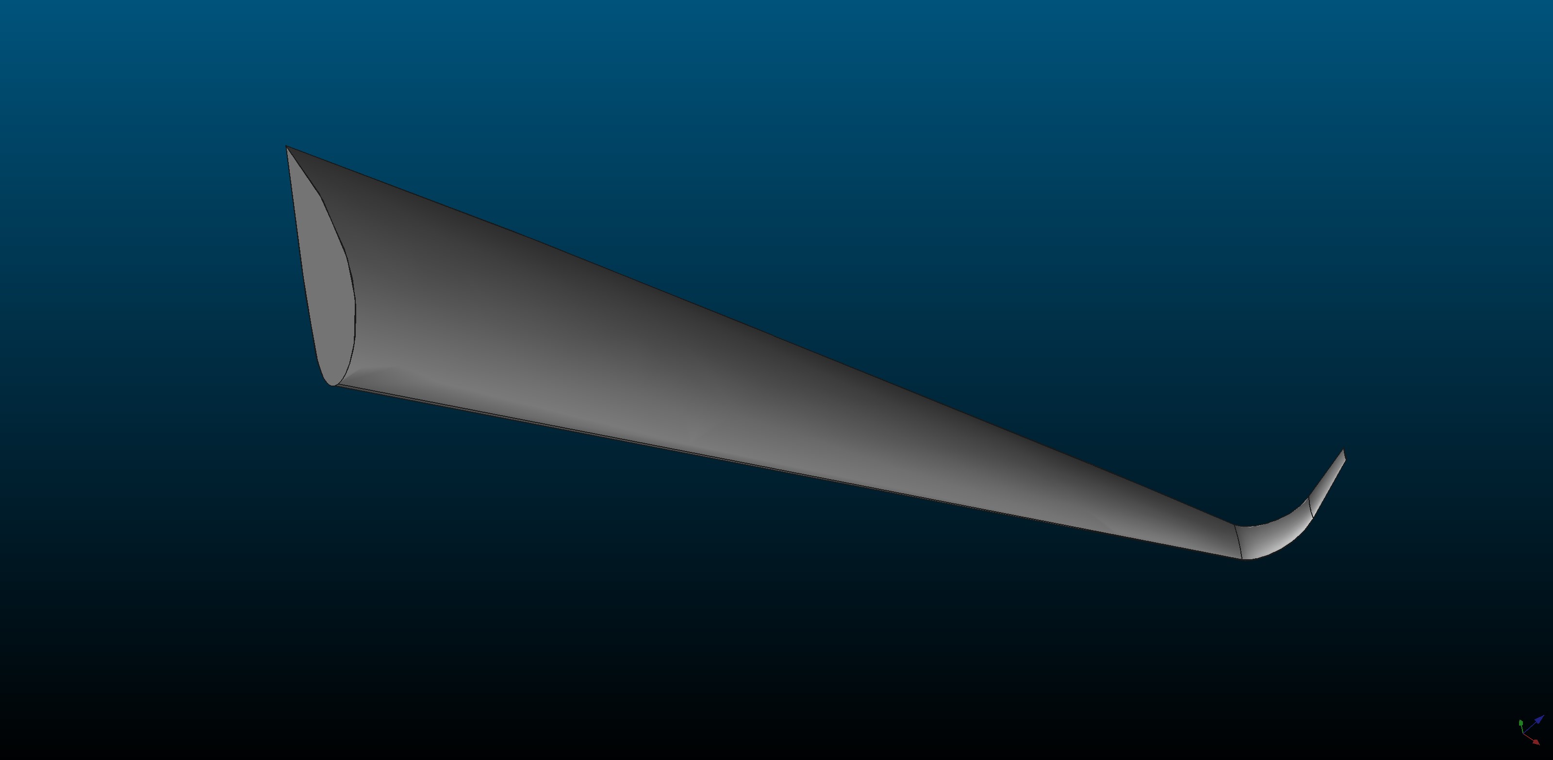 NACA2411 Swept Wing CAD Model | 3D Models | FetchCFD