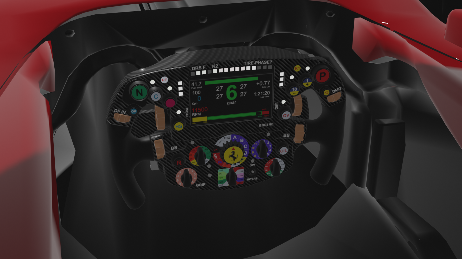 Ferrari SF70H Steering Wheel 3D Model | 3D Models | FetchCFD