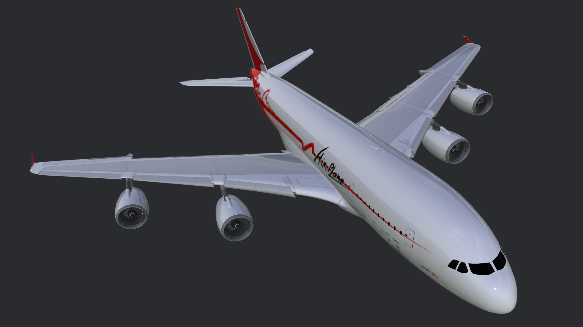 Airbus A340 3D Model in Virtual Reality