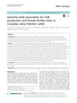 Item - Genome-wide association for milk production and female fertility ...