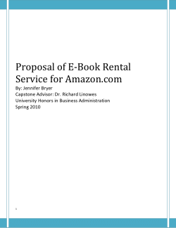 Proposal of E-Book Rental Service for Amazon.com
