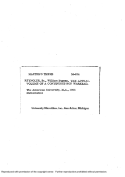 LETHAL VOLUME OF A CONTINUOUS ROD WARHEAD