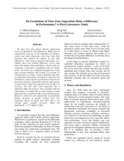 Do Gradations of Time Zone Separation Make a Difference in Performance ...