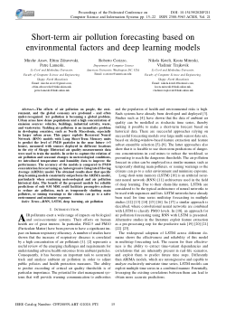 Short-term air pollution forecasting based on environmental factors and deep learning models