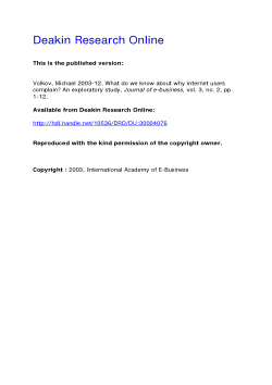 What do we know about why internet users complain? An exploratory study