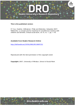 Reflexivity: a concept and its meanings for practitioners working with ...