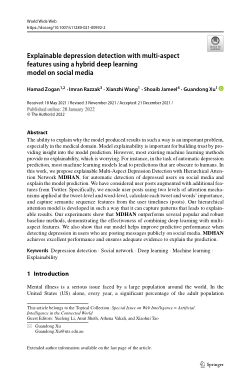 Explainable depression detection with multi-aspect features using a hybrid deep learning model ...