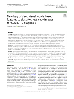 New bag of deep visual words based features to classify chest x-ray images for COVID-19 diagnosis