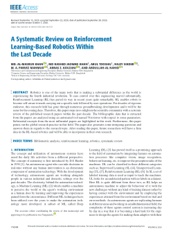 A Systematic Review on Reinforcement Learning-Based Robotics Within the ...