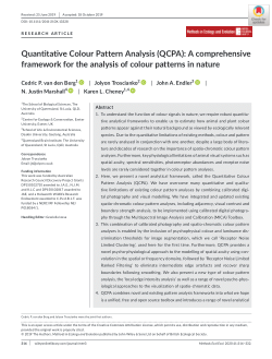 Quantitative colour pattern analysis (QCPA): a comprehensive framework ...