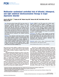 Multicenter randomized controlled trial of bifrontal, bitemporal, and ...