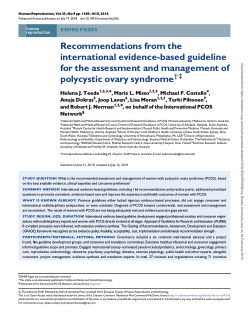 Recommendations from the international evidence-based guideline for the ...