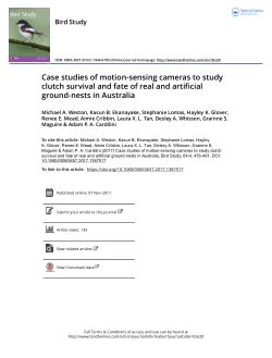 Case studies of motion-sensing cameras to study clutch survival and ...