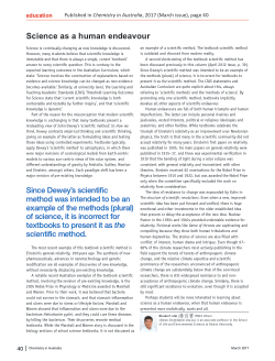 Science as a Human Endeavour