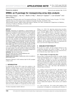 SRMA: an R package for resequencing array data analysis