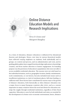 Online distance education models and research implications