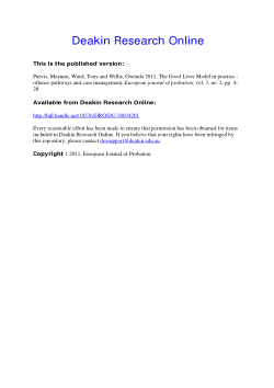 Item - The Good Lives Model in practice : offence pathways and case ...