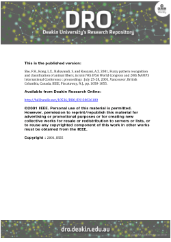 Fuzzy pattern recognition and classification of animal fibers