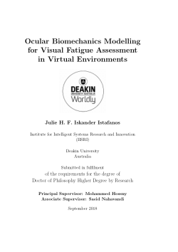 Ocular biomechanics modelling for visual fatigue assessment in virtual ...
