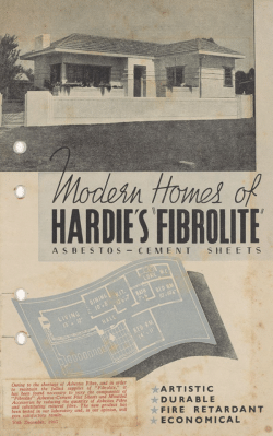 Modern homes of Hardie's "Fibrolite" asbestos-cement sheets : artistic ...