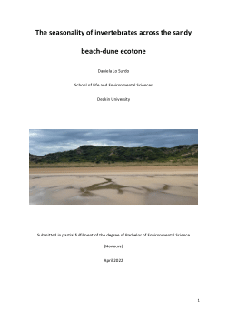 The seasonality of invertebrates across the sandy beach-dune ecotone