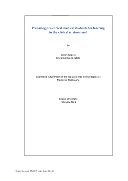 Preparing pre-clinical medical students for learning in the clinical ...